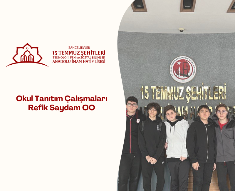 Okul Tanıtım Çalışmalarımız – Dr. Refik Saydam OO – Bahçelievler 15 ...